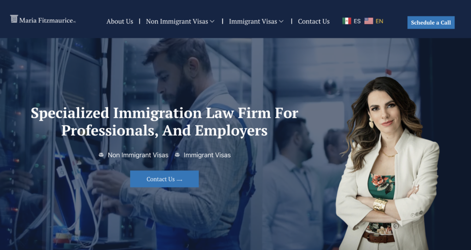 Web Design For Maria Fitzmaurice PC, Immigration Law Firm